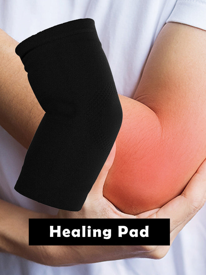 Single Premium Quality Elbow Healing Pair Pads-Black-LV488 – Brandsego